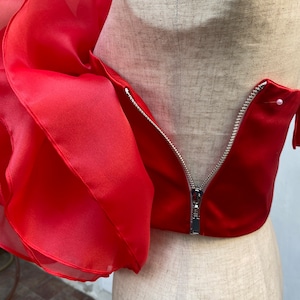 Red Jumbo Rose Top for Women,bridal Separates Top,holiday Dress,plus ...