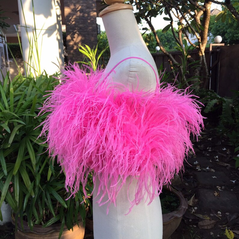 Gina Pink Feathers Cocktail Top for Women,cocktail Party Dress ...