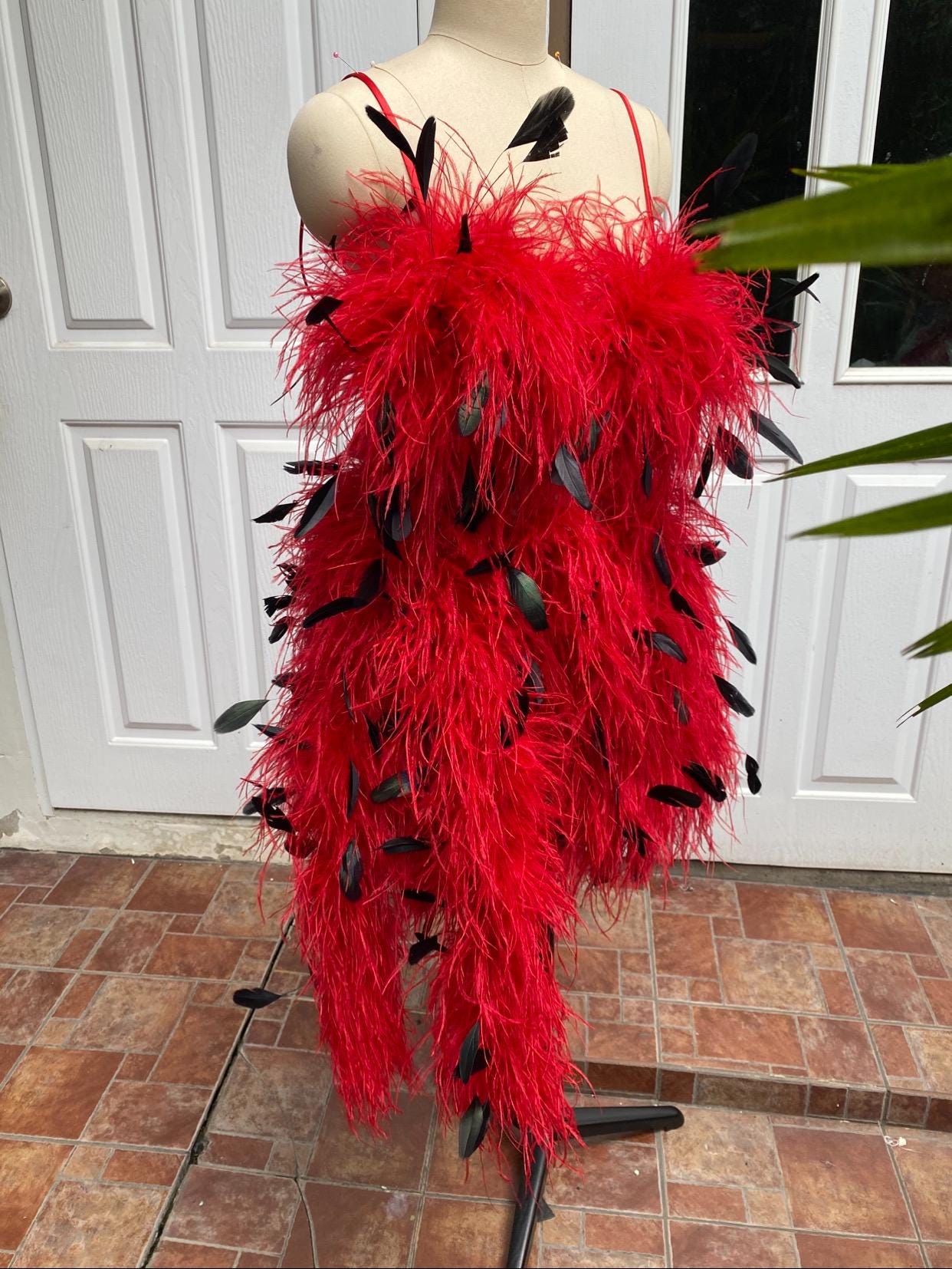 Custom Red Feathers Crop Top and Hot Pants Set Plus Size,personalized ...
