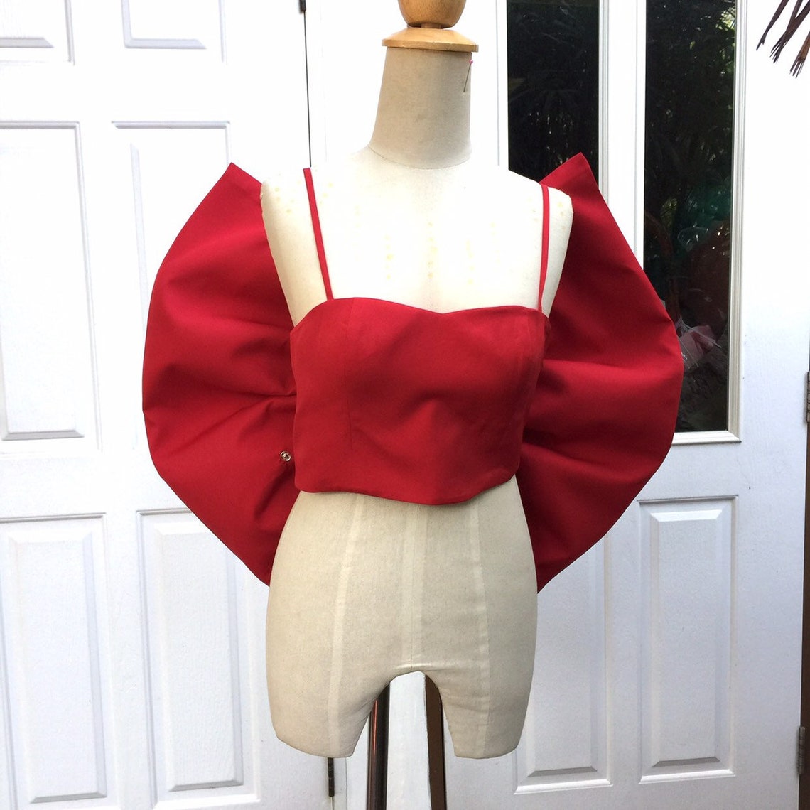 Lita Red Big Bow Crop Top for Women,unique Wedding Dress,ballgown ...