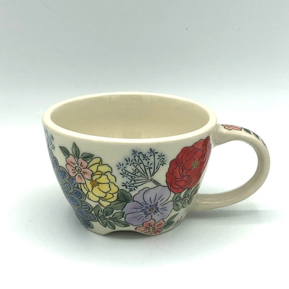 Handmade Coffee Mug Hand Painted Pottery Tea Cup Ceramic - Etsy