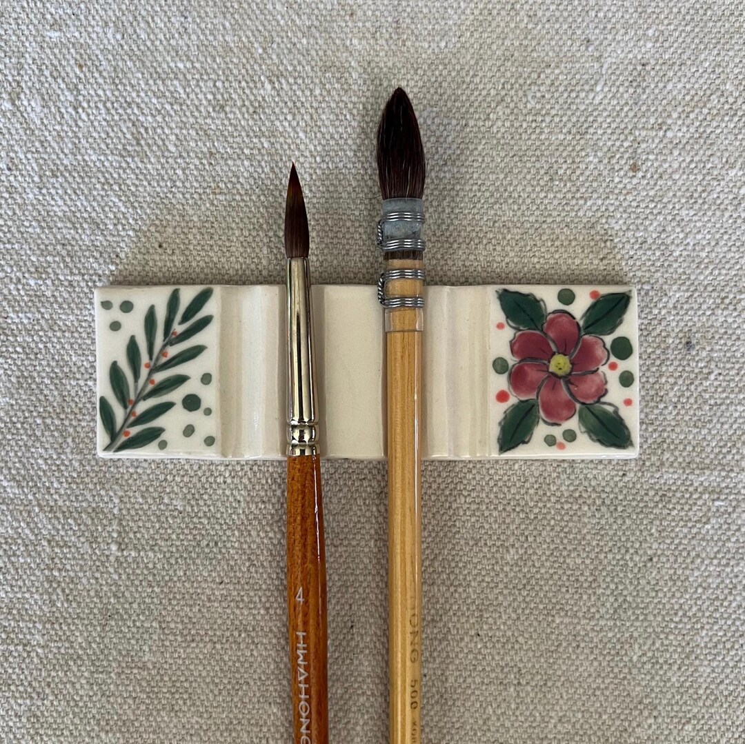 Hand-painted Ceramic Paint Brush Holder - Etsy