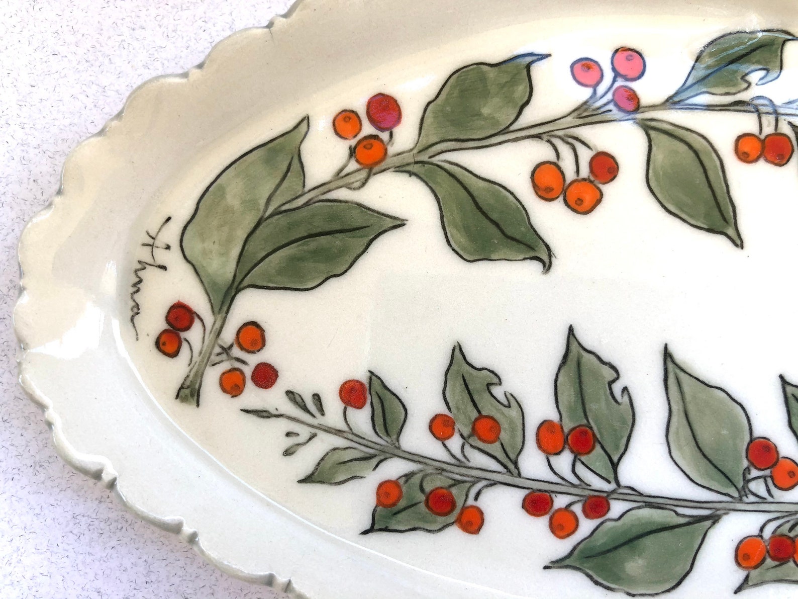 Handmade Spoon Rest Hand Painted Trinket Dish Hand Sculpted - Etsy