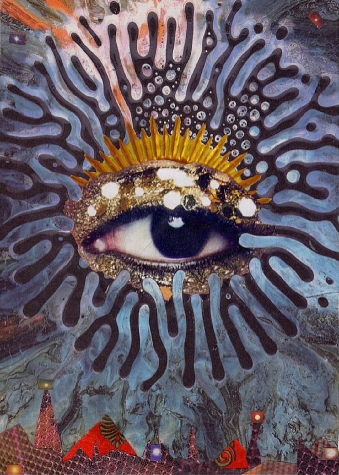 Vision Spell . High Gloss Acrylic Print 5" X 7" of Original Hand-cut ...