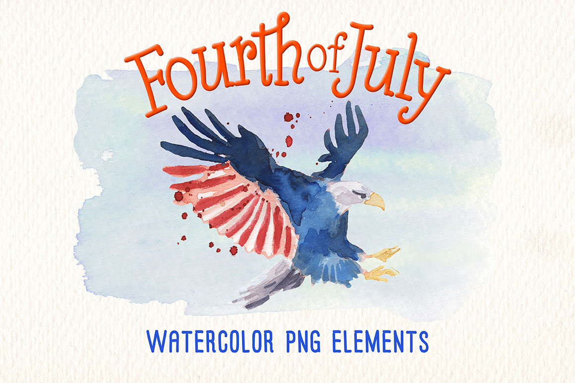 Fourth of July Watercolor Clipart - Etsy
