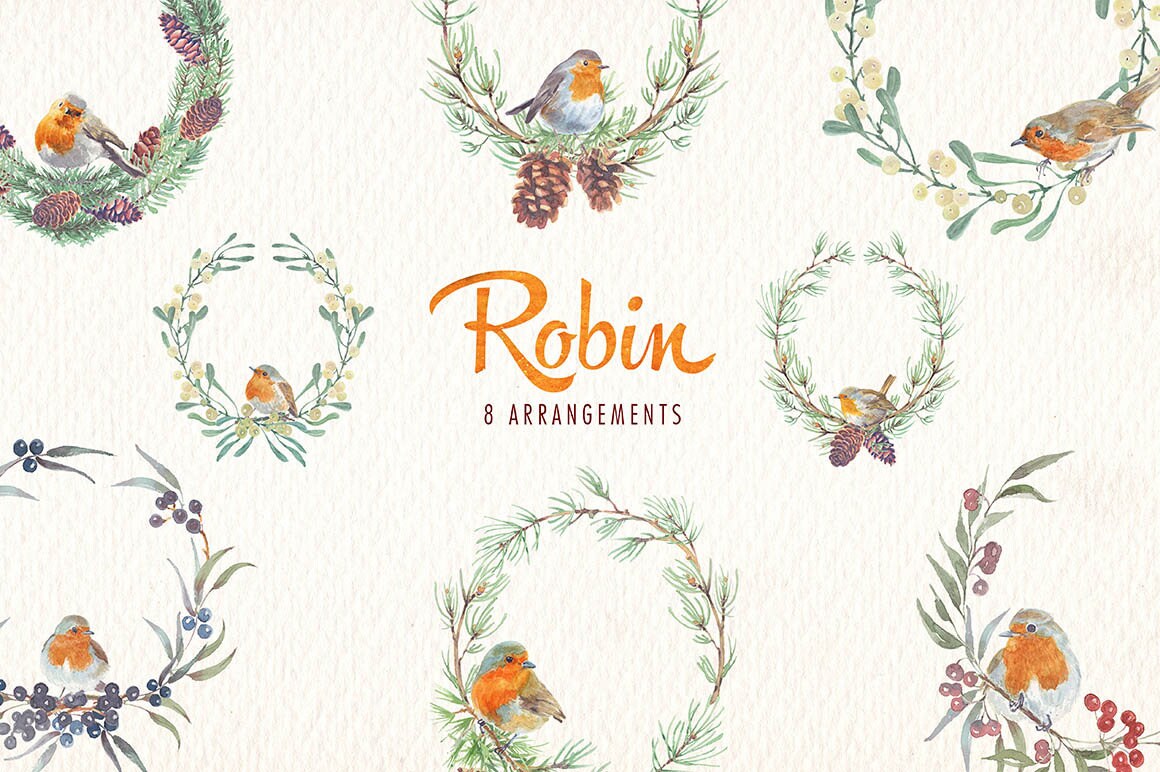 Watercolor robin bird png clipart imágenes prediseñadas de acuarela ...