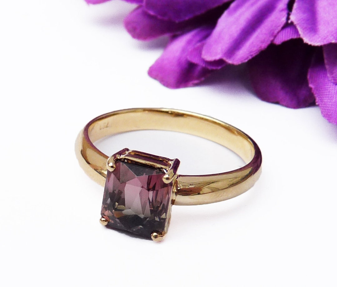 Second Hand 1980 18ct Gold Parti-coloured Tourmaline Ring - Etsy
