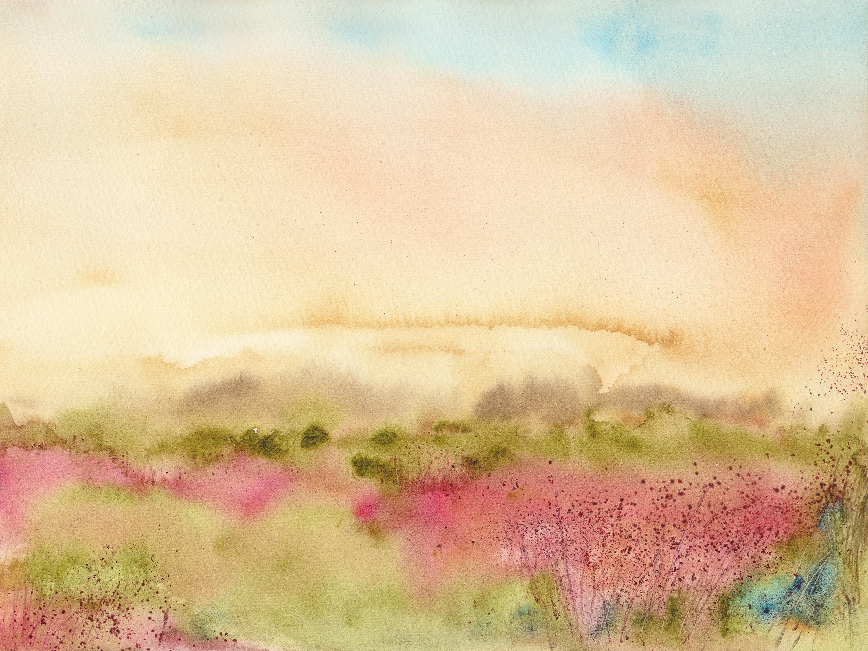 Abstract Watercolor Painting. Spring. Digital Download. Printable Wall ...