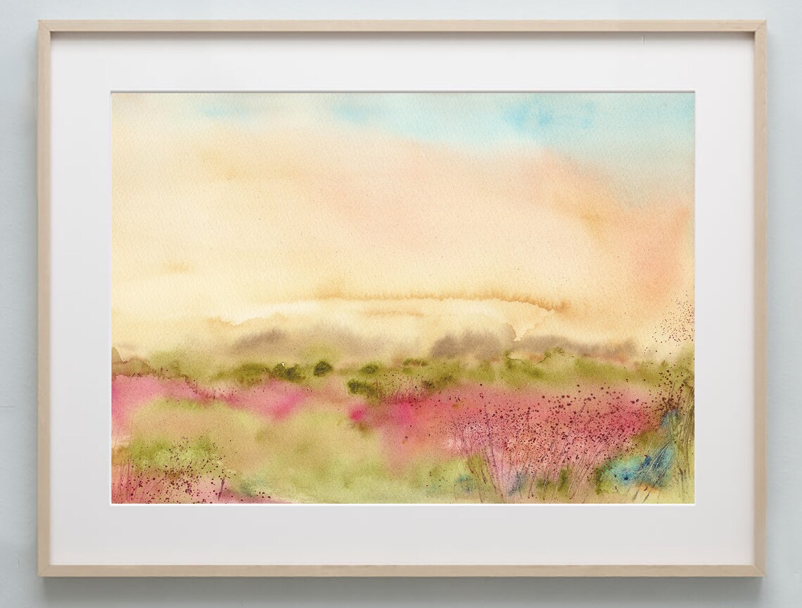 Abstract Watercolor Painting. Spring. Digital Download. Printable Wall ...