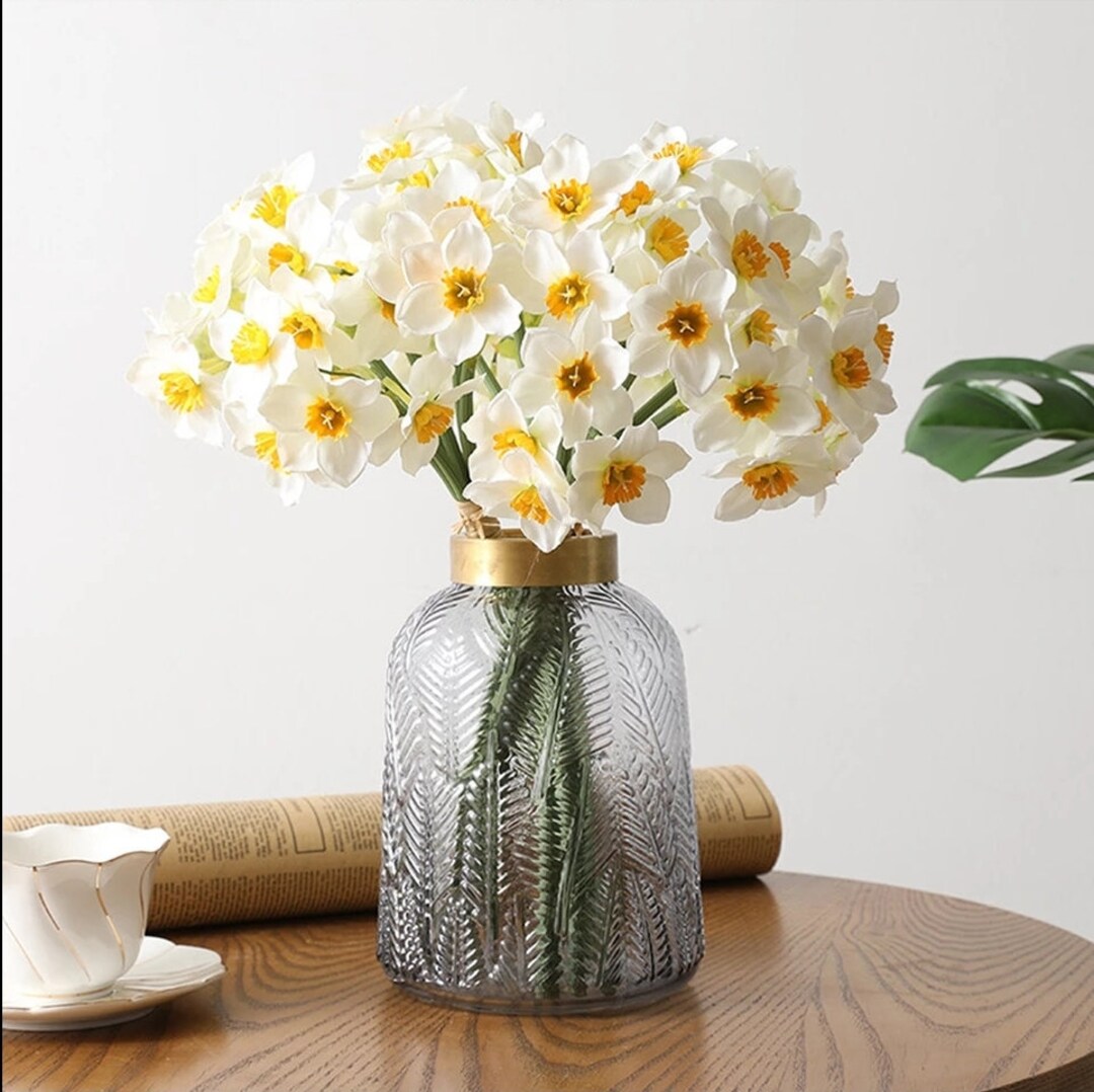 White Daffodil Bunch Bouquet| Flower Posy | Decoration | Home Decor ...