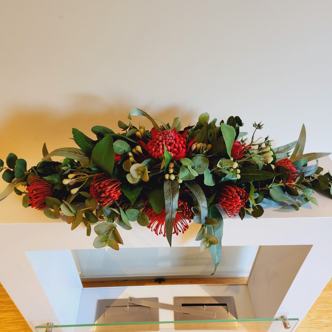 Long Aussie True Blue Australian Native Red Table Centrepiece - Etsy ...