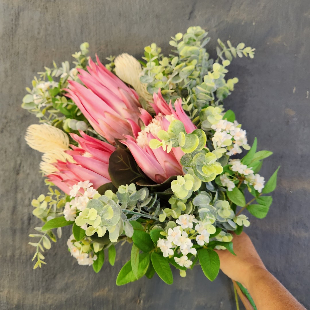 Pink Protea, Australian Native Bouquet | Wedding Bridal Bouquet | Home ...