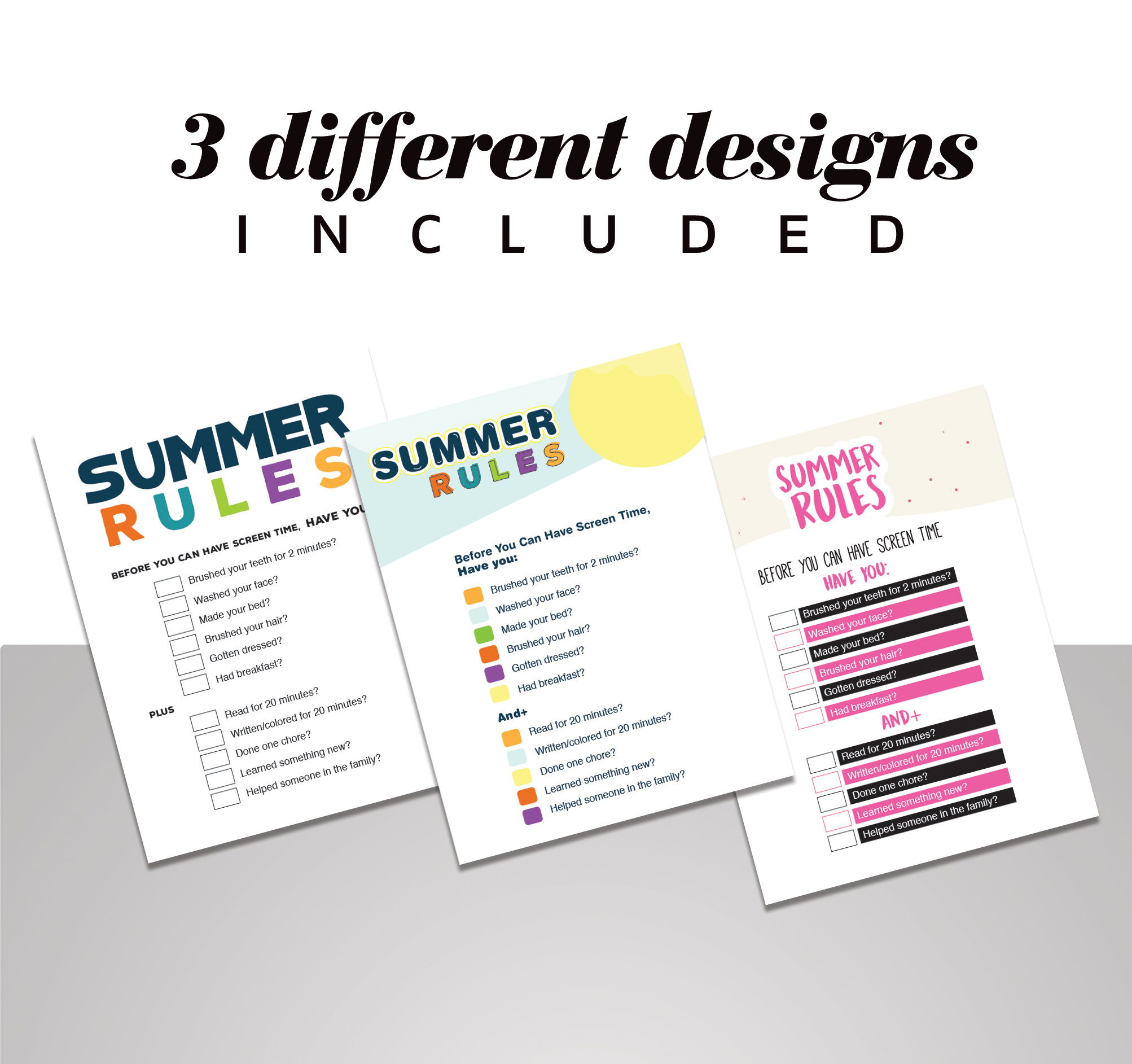 Editable Printable Summer Rules - Etsy