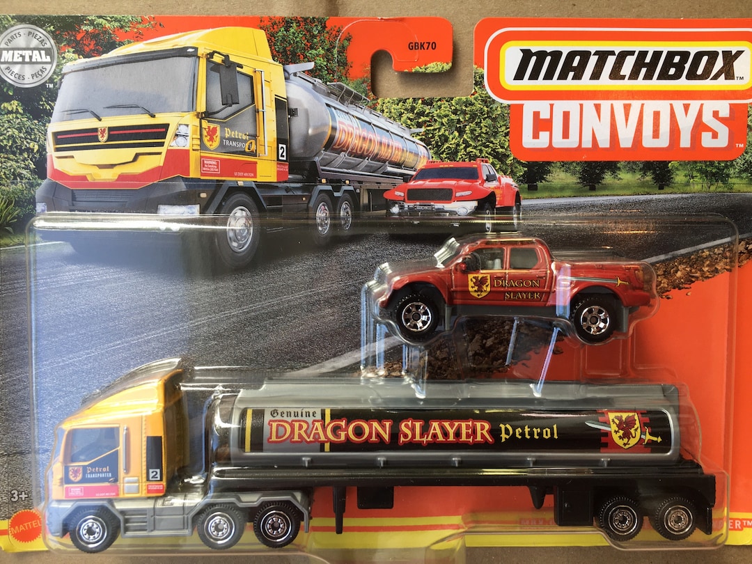 Matchbox Convoys MBX Cabover Tanker and Badlander Dragon Slayer-1/64 ...