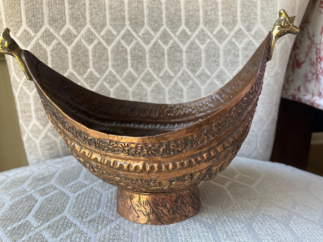 Handcrafted Kashmir Middle Eastern Copper Kashkol-8” in Great Condition ...
