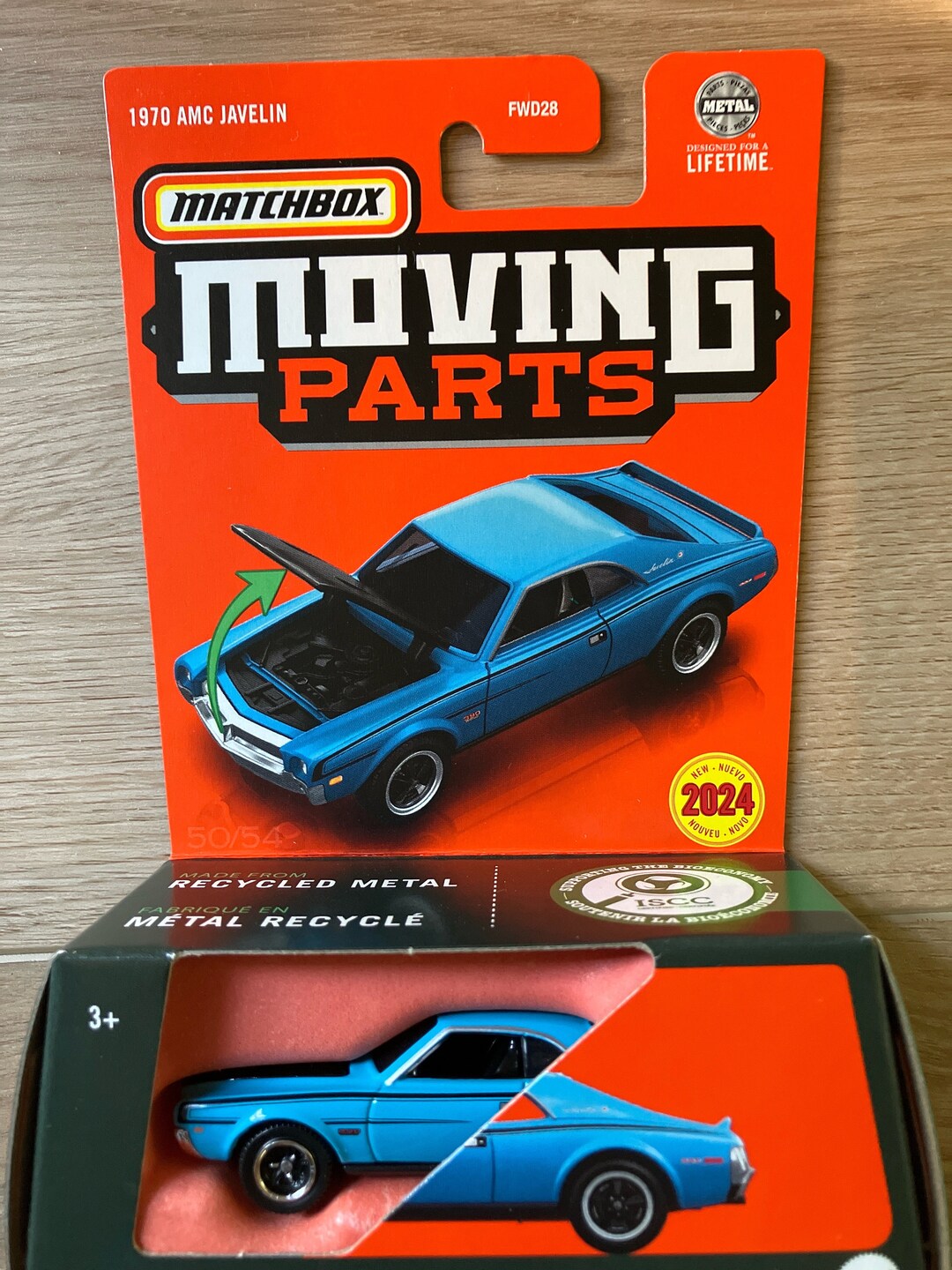 Matchbox Moving Parts 1970 AMC Javelin -diecast Car 1/64 Hood Open NIP ...