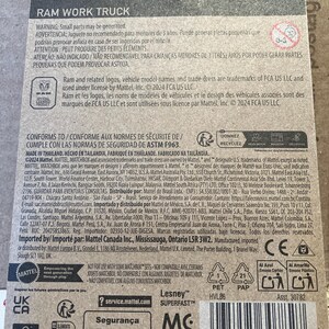 Matchbox Ram Work Truck -diecast Car 1/64 - Etsy