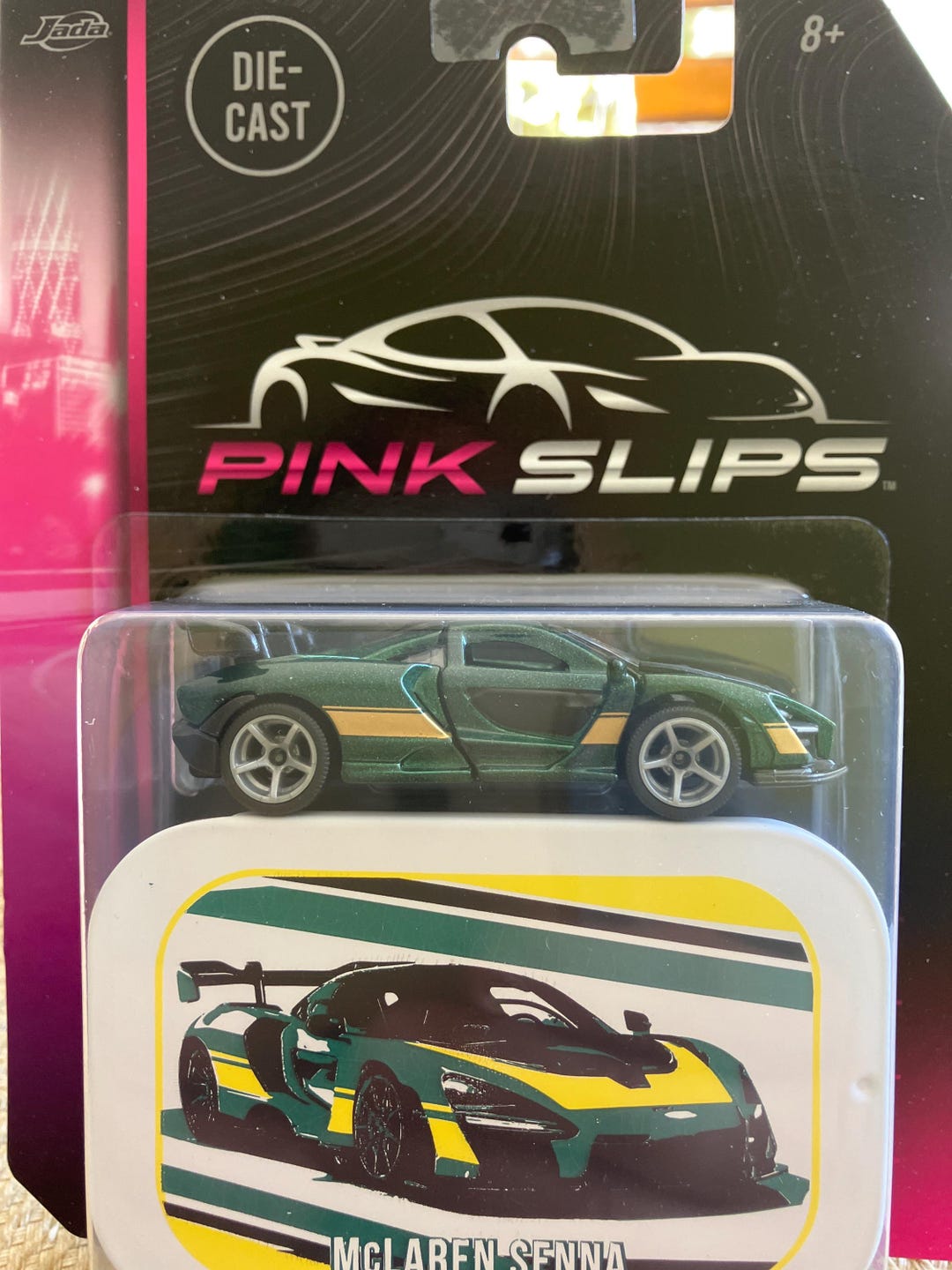 Jada Mclaren Senna -1/64 Diecast Car Pink Slip - Etsy