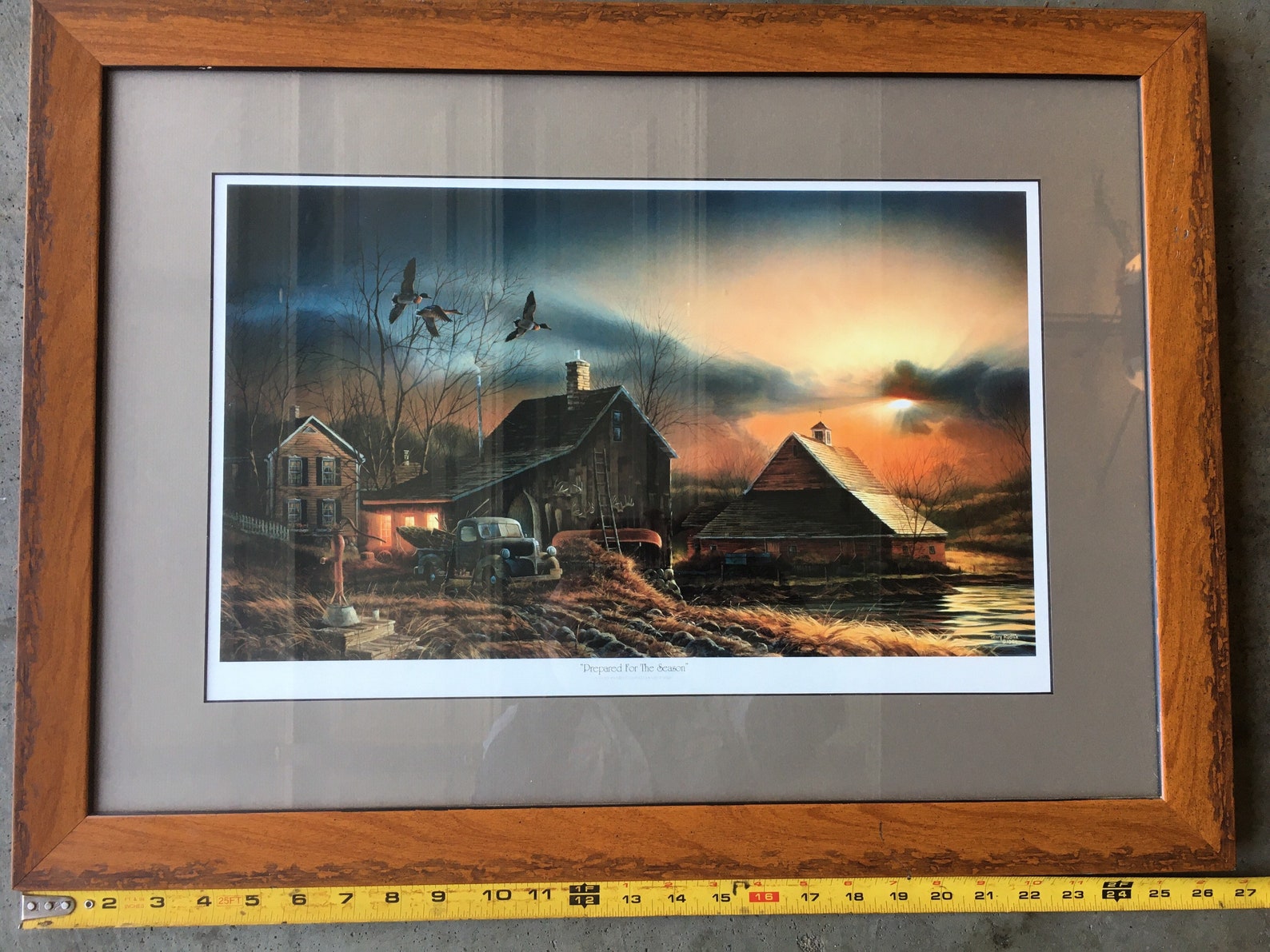Terry Redlin print-Encore image framed in nice burlwood | Etsy