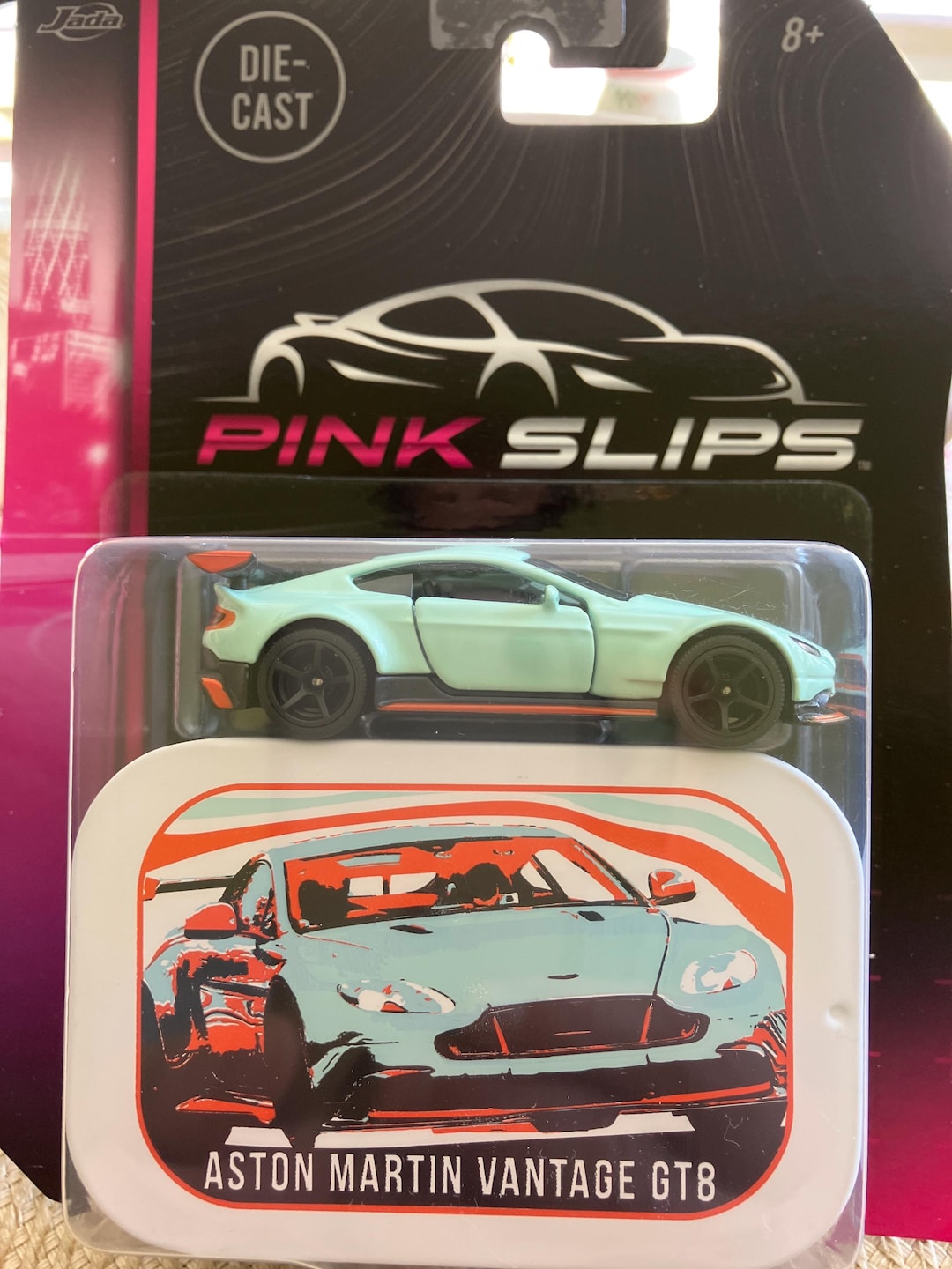 Jada Aston Martin Vantage GT8-1/64 Diecast Car Pink Slip - Etsy