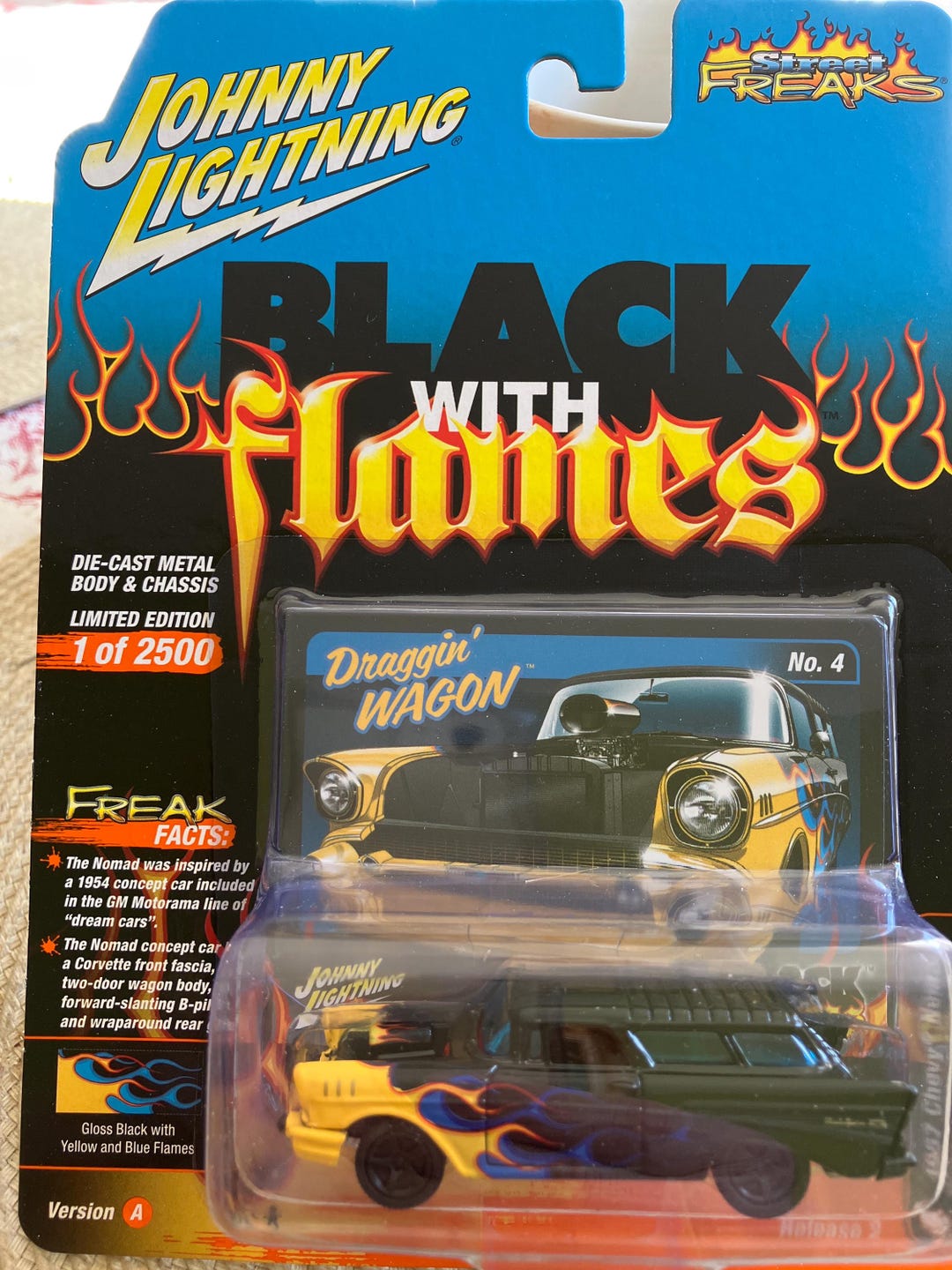 Johnny Lightning 1957 Chevy Nomad Flames -diecast Car 1/64 Limited Edition Only 2500 - Etsy