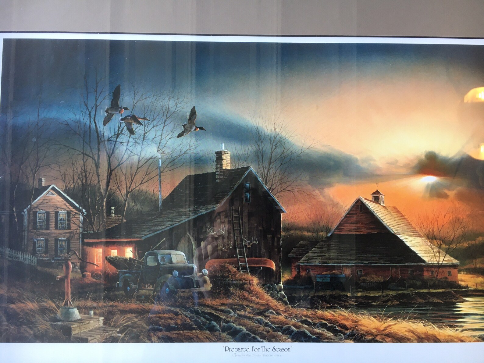 Terry Redlin print-Encore image framed in nice burlwood | Etsy