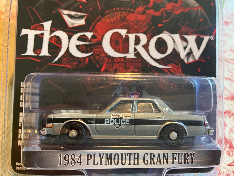 Greenlight the Crow 1984 Plymouth Gran Fury -1/64 Scale Diecast Car ...