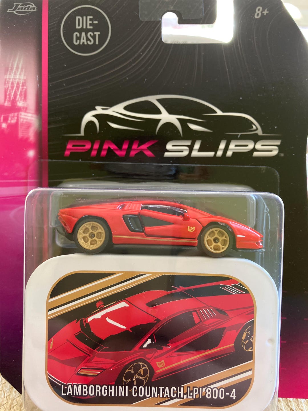 Jada Lamborghini Countach LPI 800-4-1/64 Diecast Car Pink Slip - Etsy