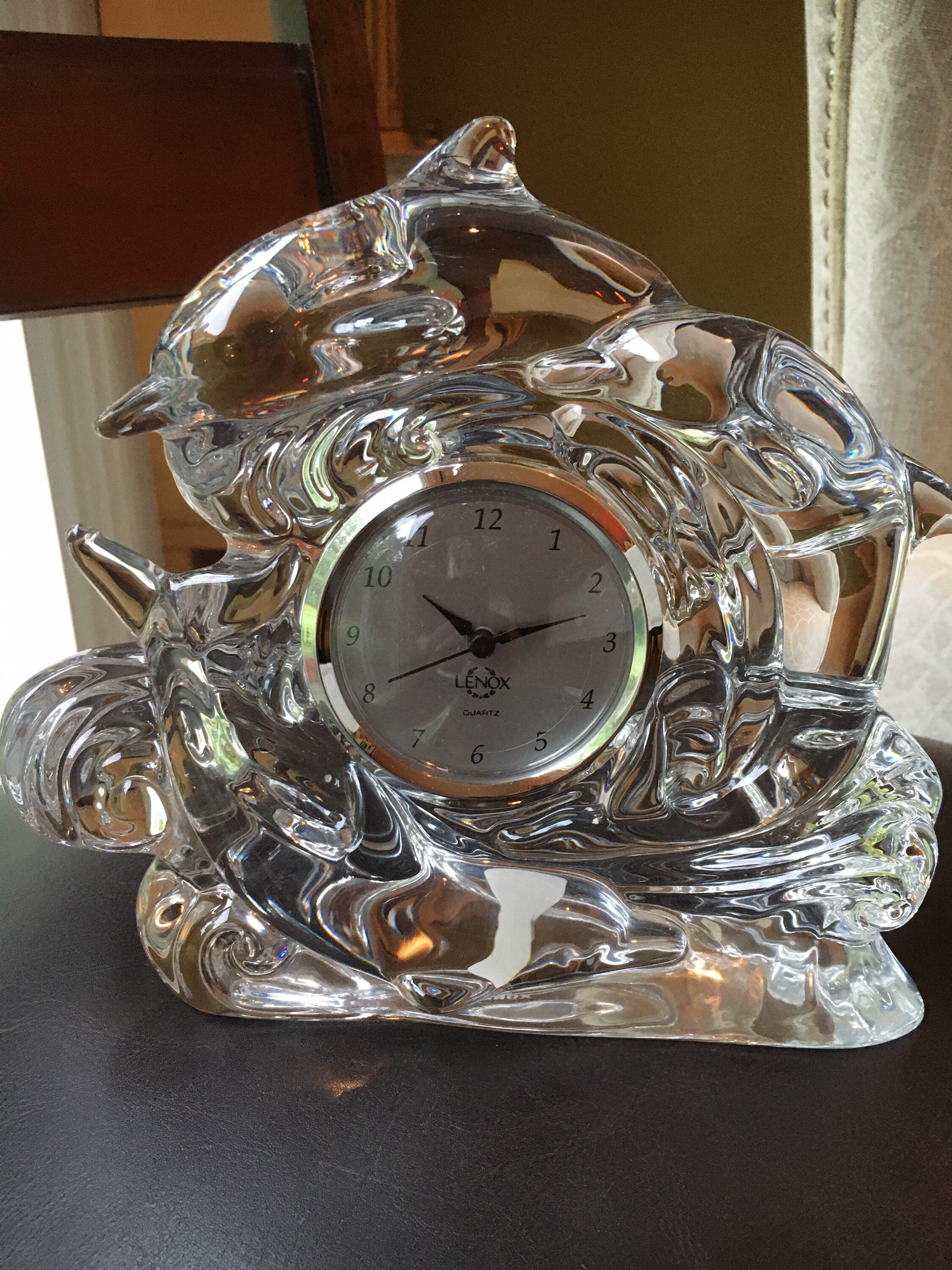 Lenox Crystal Dolphin Clock-new in Original Box - Etsy