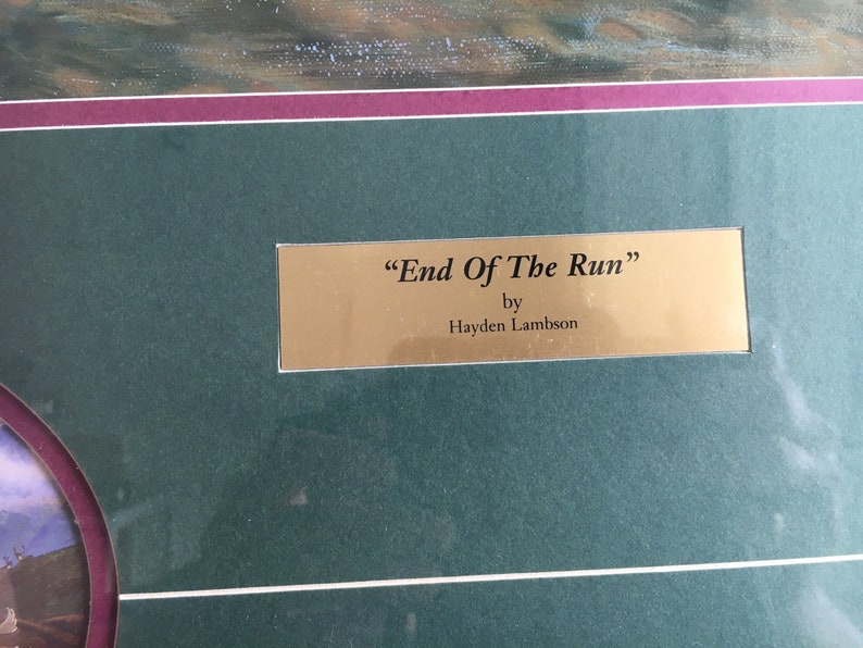 Hayden Lambson End of the Run limited edition print signed | Etsy