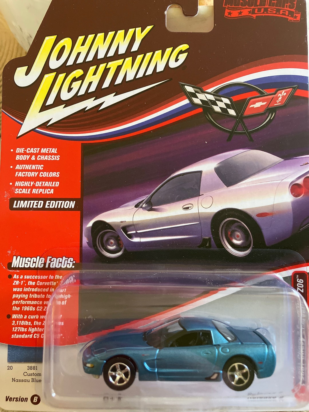 Johnny Lightning Limited Edition 2001 Chevy Corvette Z06,1/64 Diecast ...