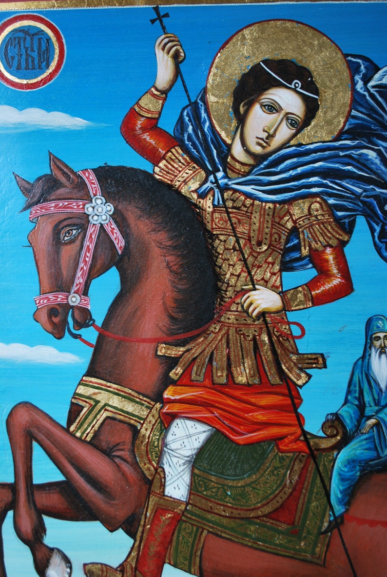 St.Dimitar eastern orthodox icon//original handpainted egg | Etsy