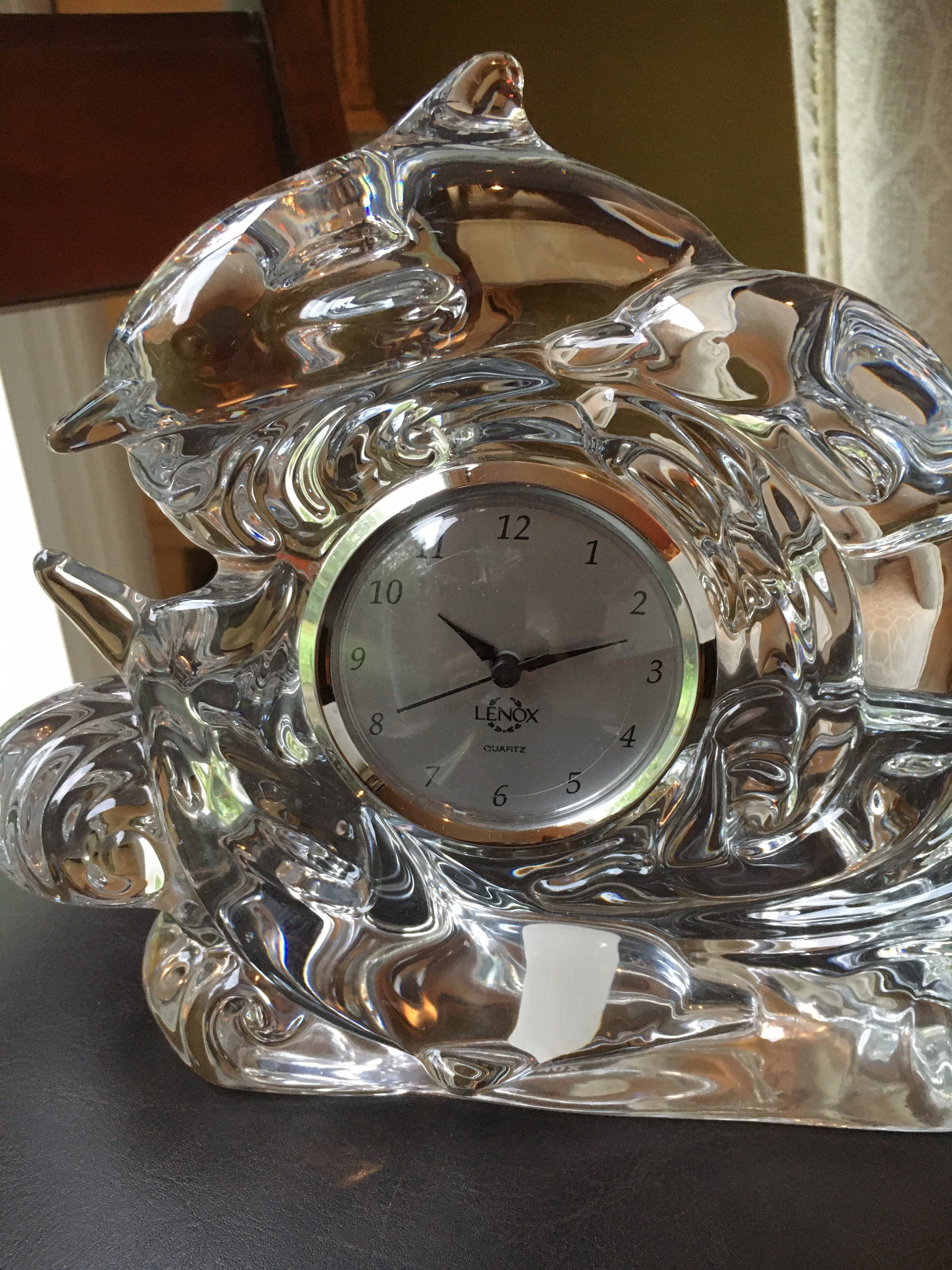 Lenox Crystal Dolphin Clock-new in Original Box | Etsy