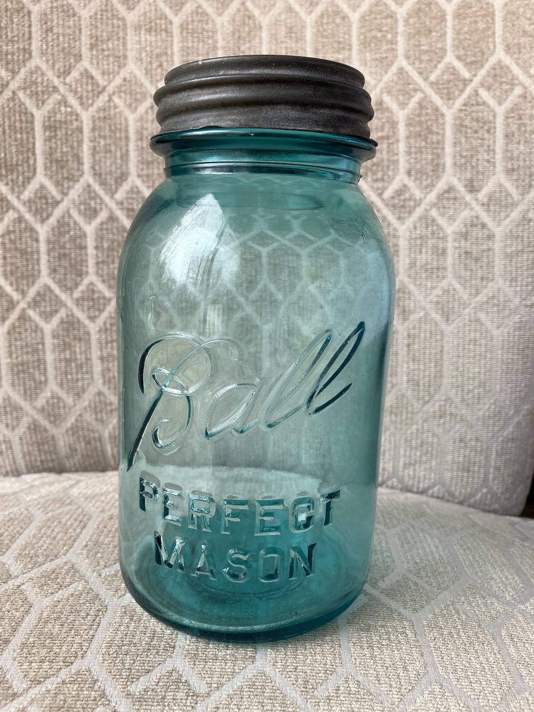 Ball Perfect Mason #3 Limited Edition Blue Glass 1930s With Original ...