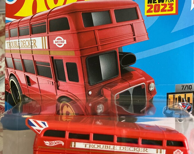 Hot Wheels Trouble Decker 1/64 Diecast Bus - Etsy