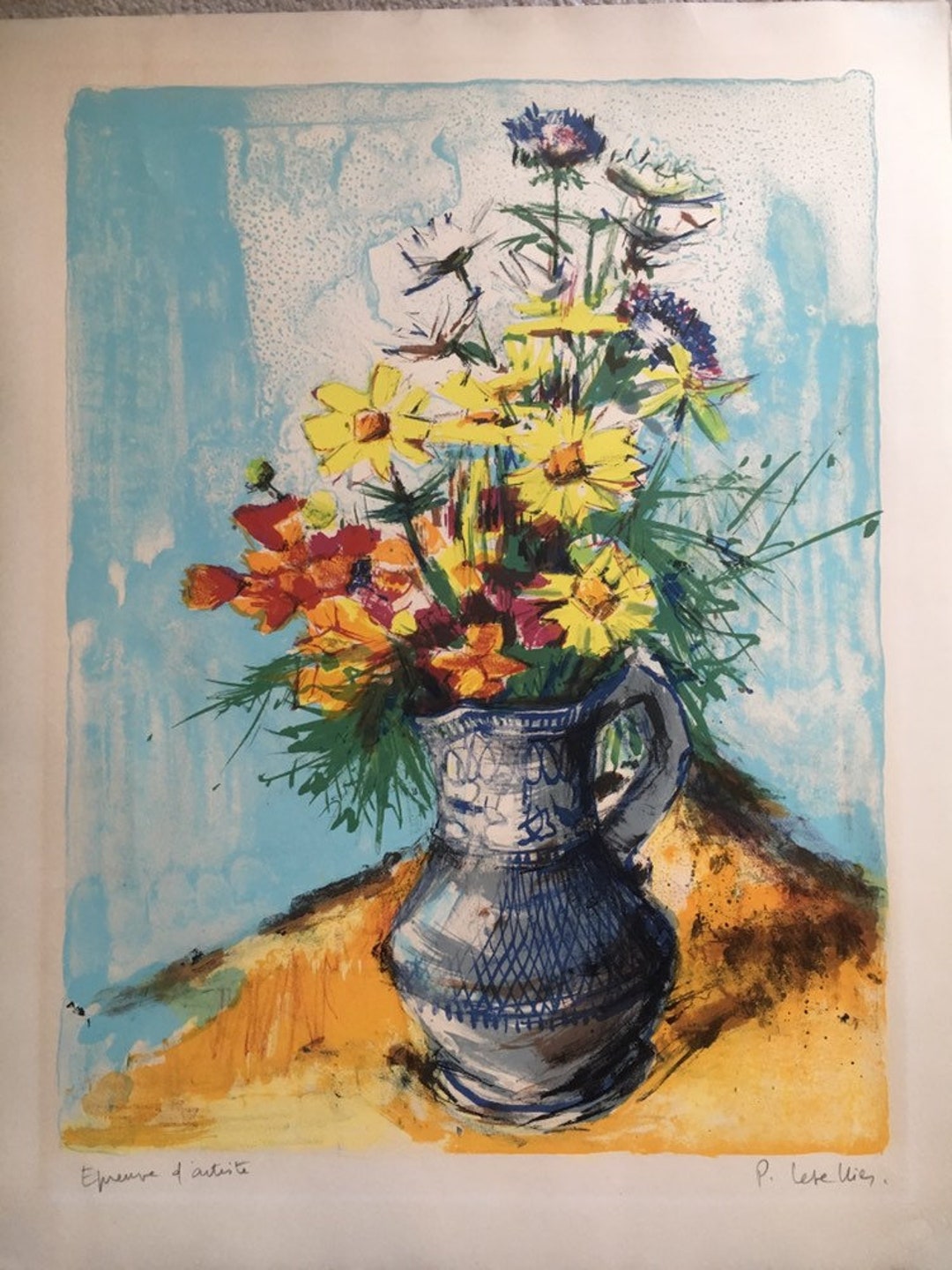 1928 Pierre Letellier French Artist Lithograph Signed and Numbered ...