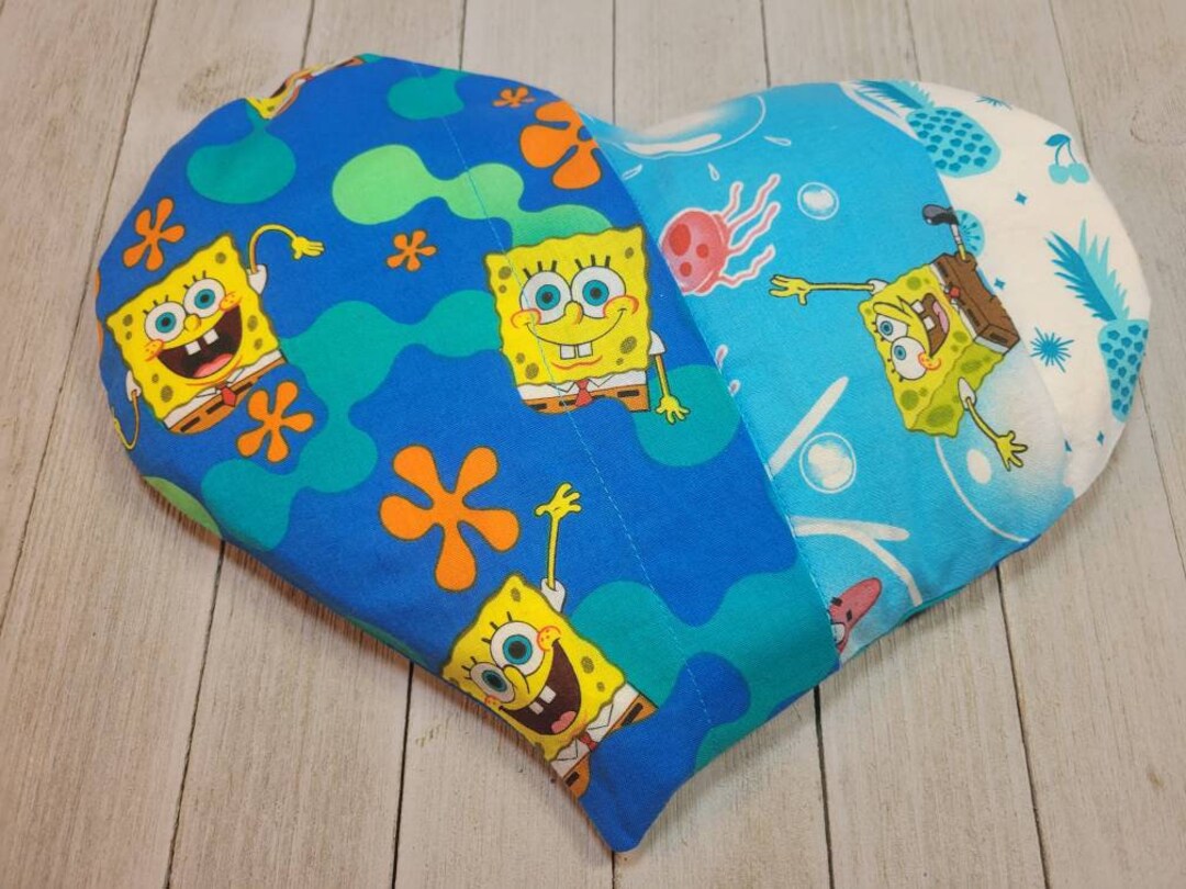 Spongebob Warmie Heart Lavender Rice Heating Pad, Weighted Heart Pillow ...