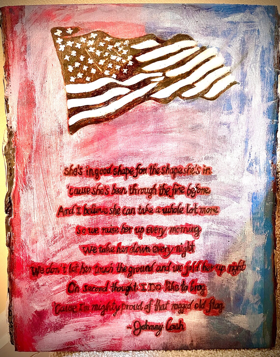 Ragged Old Flag - Johnny Cash - Etsy