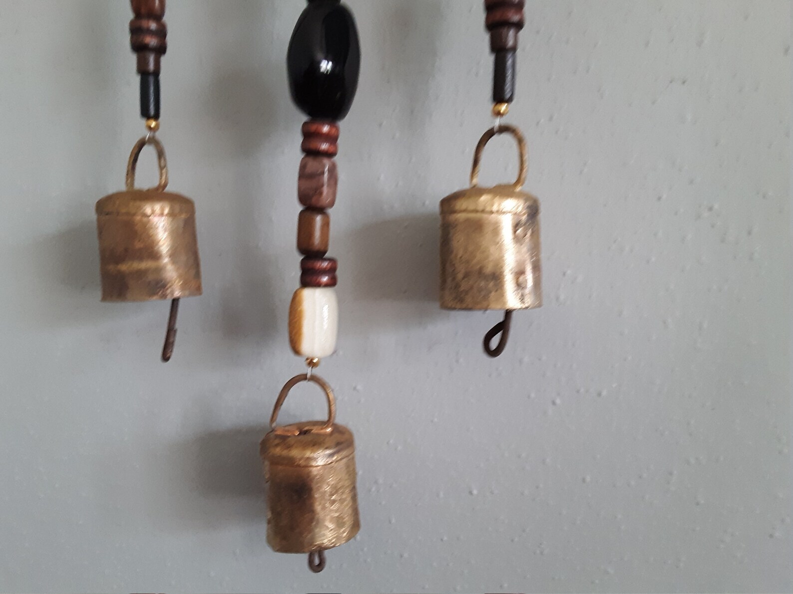Wind Chime- Chocolate Beads, Wood, Stone and Petrified Wood Beads - Etsy