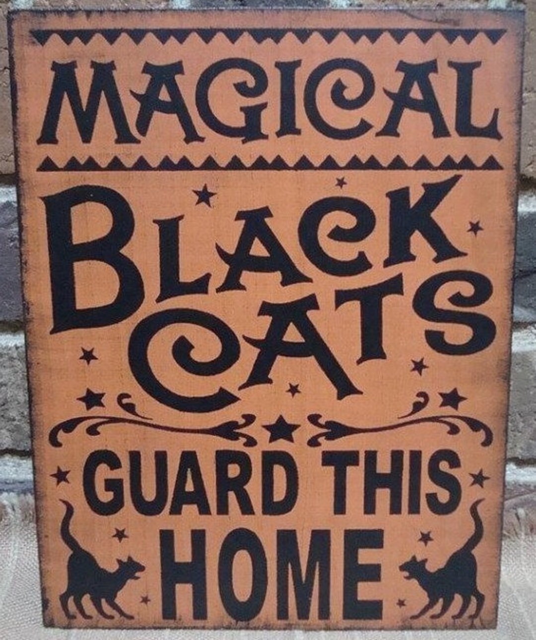 Primitive Witch Sign Magical Black Cats Guard This Home Cat Witches ...