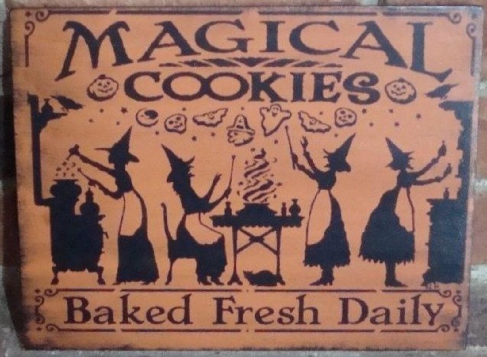 Witchcraft Primitive Witches Sign Magical Cookies Baked Fresh - Etsy