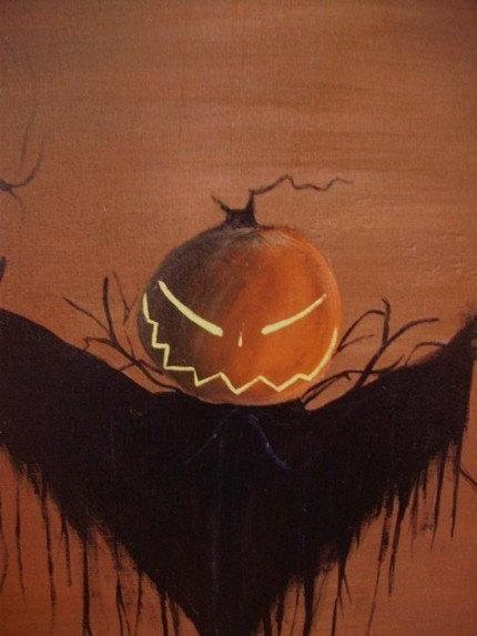 Primitive Sleepy Hollow Sign Painting Scarecrow Headless Horseman New ...