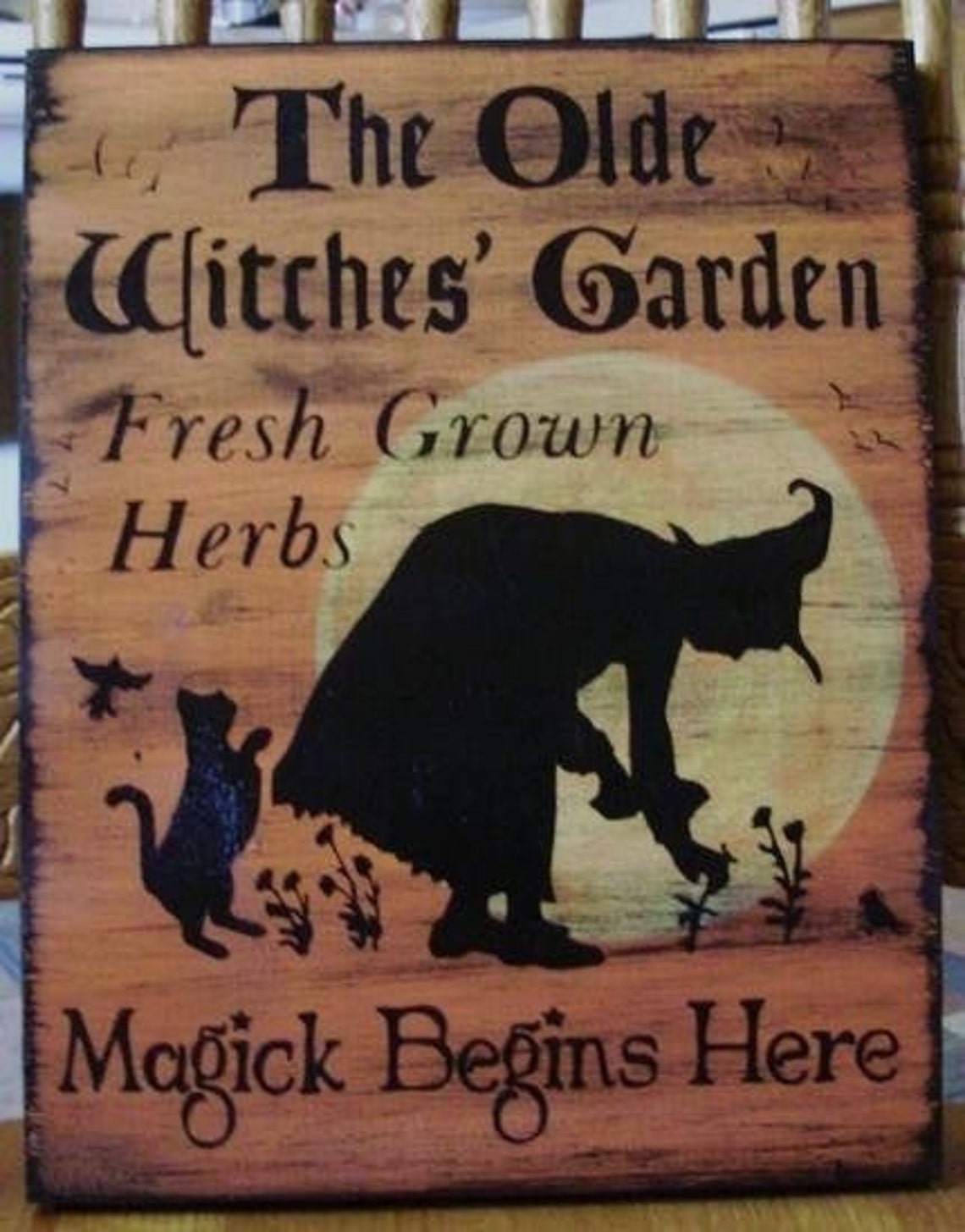 Primitive Witches Garden Witch Sign Signs Primitives Halloween ...