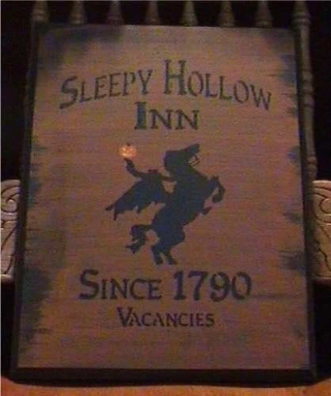 Handpainted Primitive Sleepy Hollow Inn Sign Headless Horseman New York ...