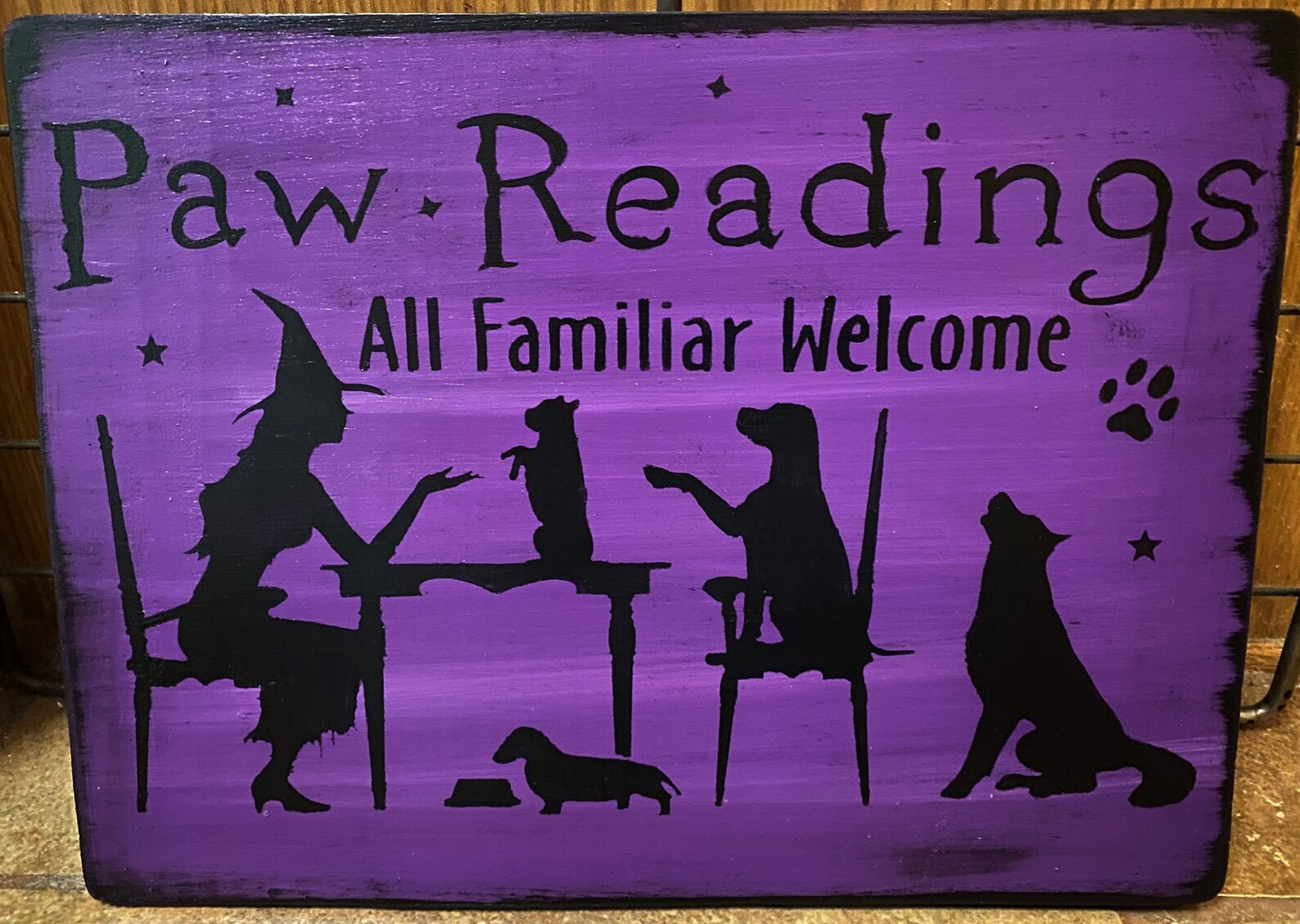 Primitive Witch Signs Dog Paw Readings Dogs Tarot Cards Halloween ...