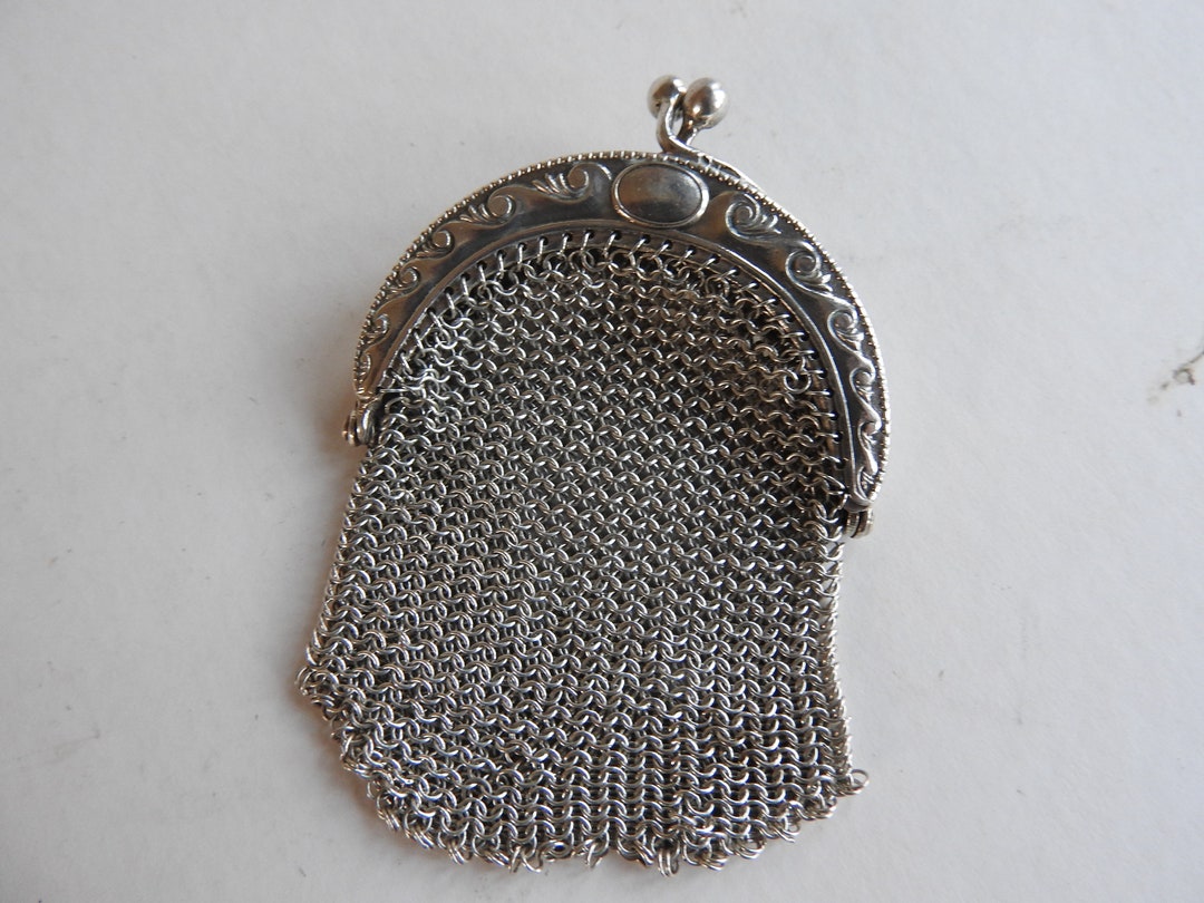 Superb Antique Tiny Silver Chainmail Purse - Etsy