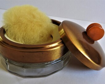 Glass Powder Bowl | Etsy