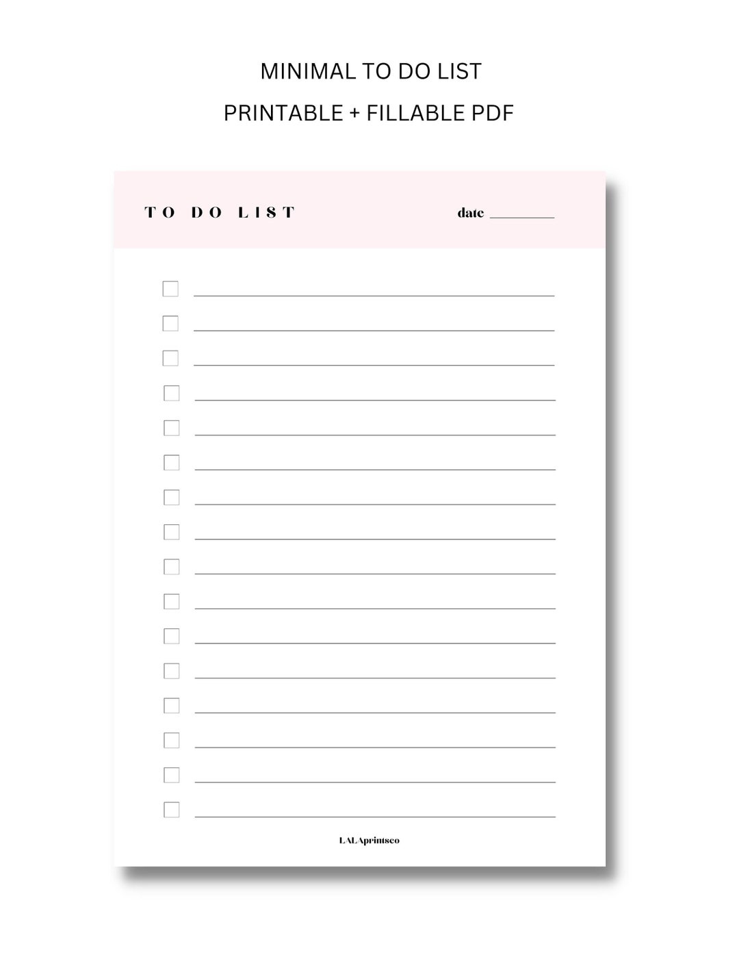 Printable to Do List — Fillable to Do List — Task Lists — Instant ...