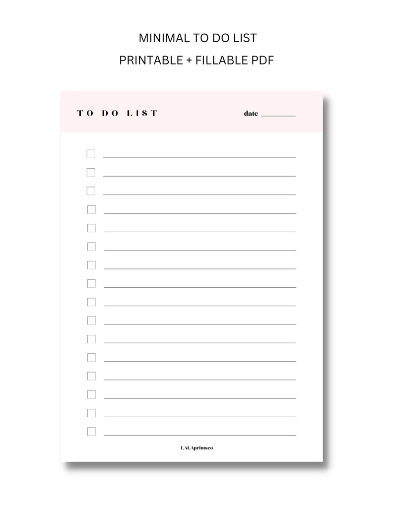 Printable to Do List — Fillable to Do List — Task Lists — Instant ...