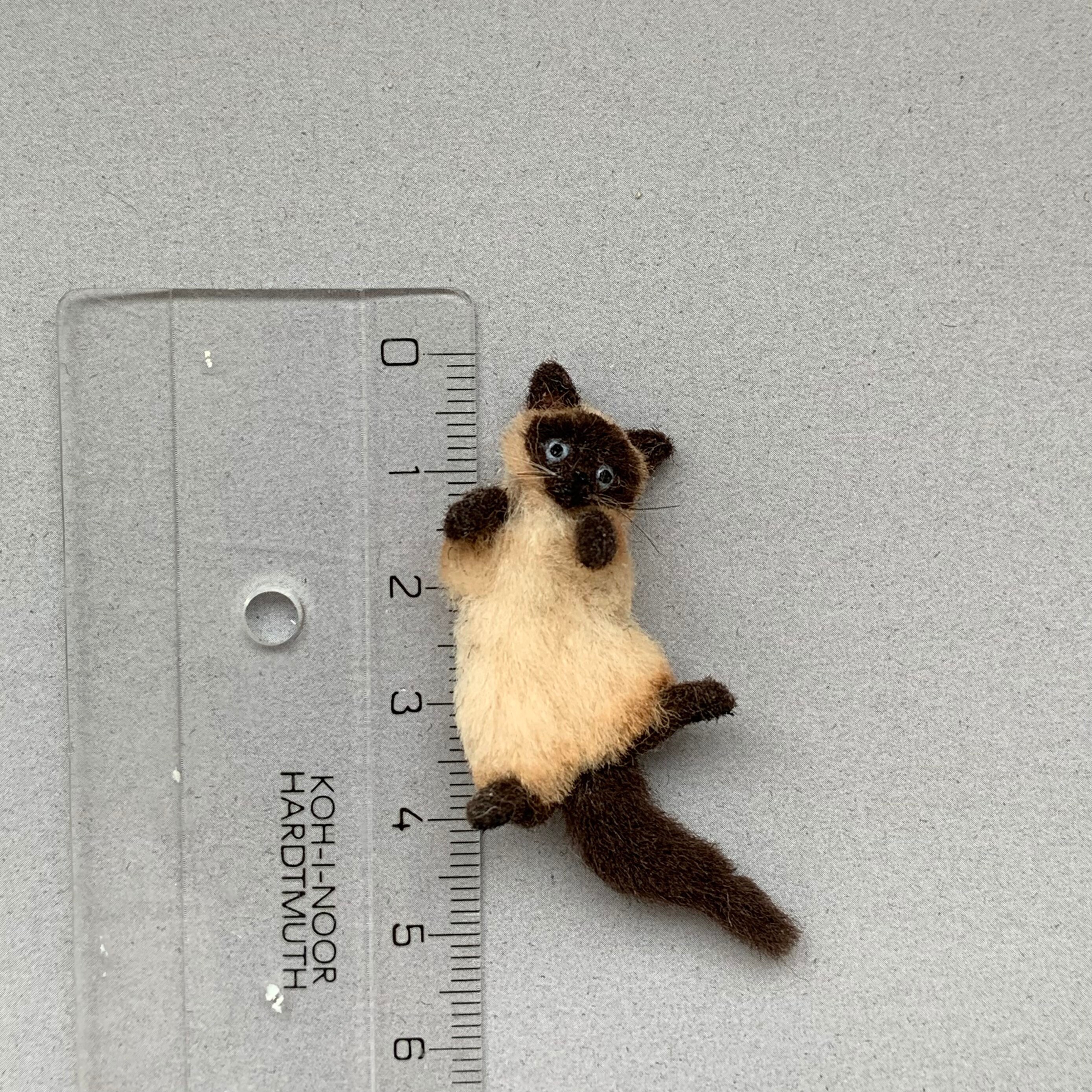 Dollhouse Miniature Siamese Cat on a Scale 1:12 Cat Lover Gift - Etsy